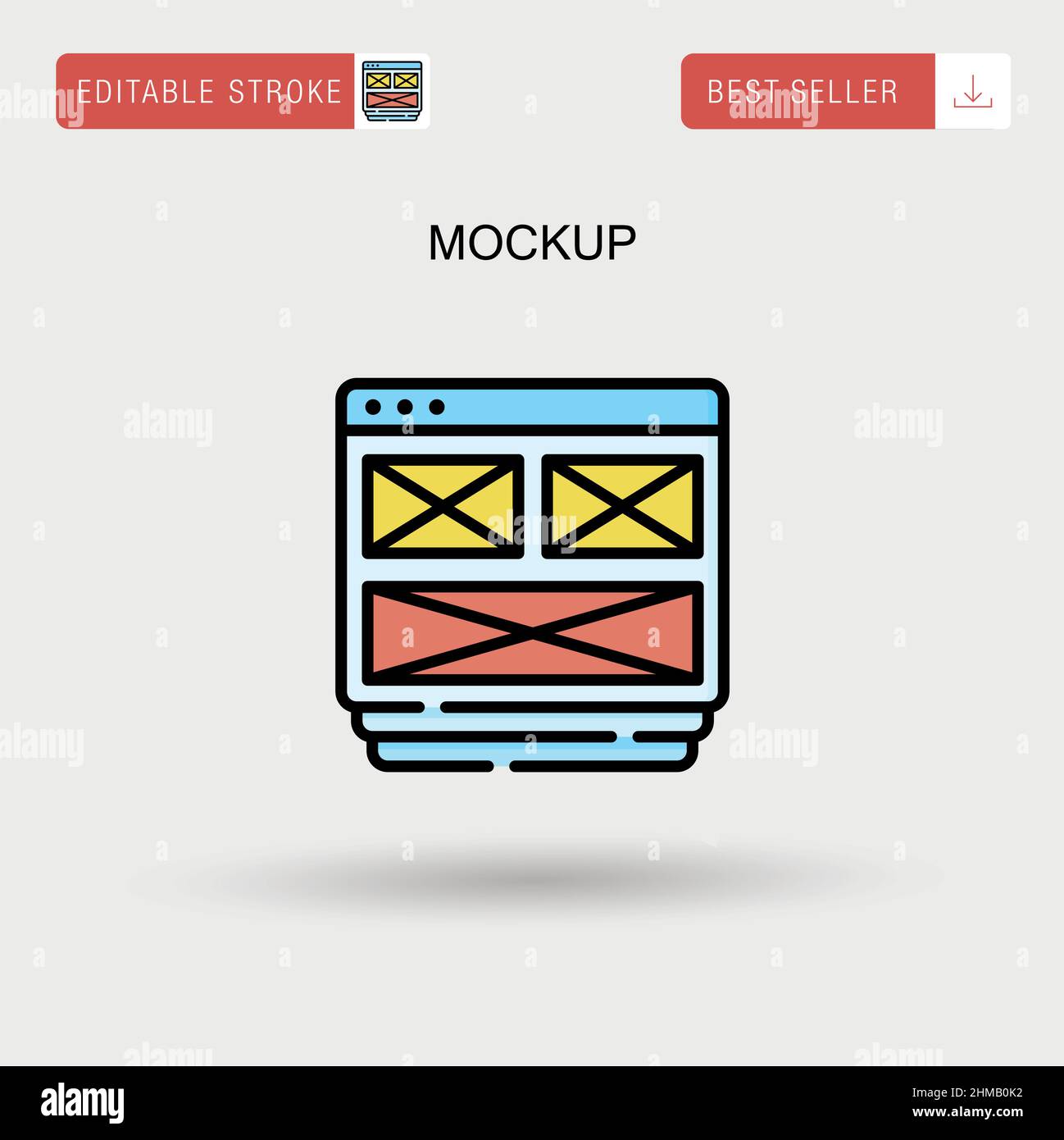 Mockup Simple vector icon Stock Vector Image & Art - Alamy