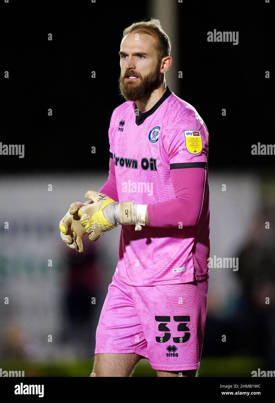 Rochdale goalkeeper Joel Coleman during the Sky Bet League Two match at ...