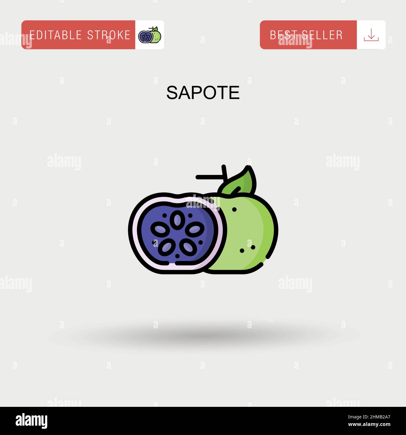 Sapota leaf Stock Vector Images - Alamy