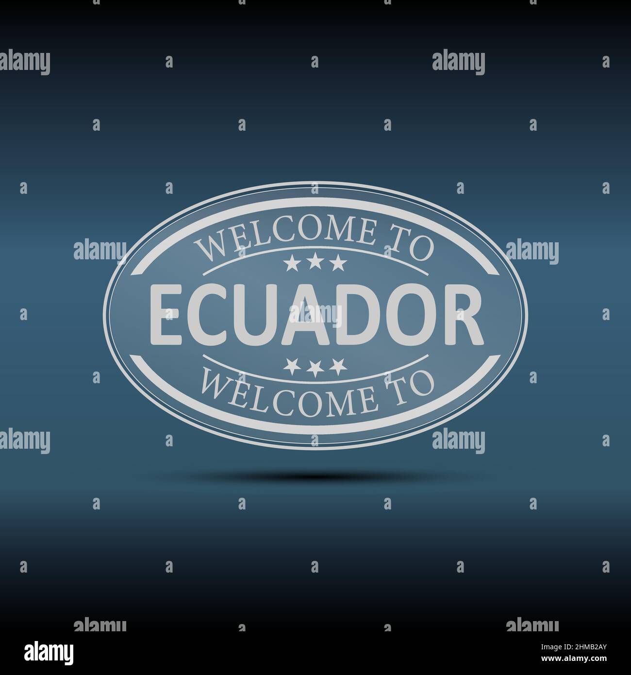 welcome to Ecuador typography logo label banner Stock Vector Image ...