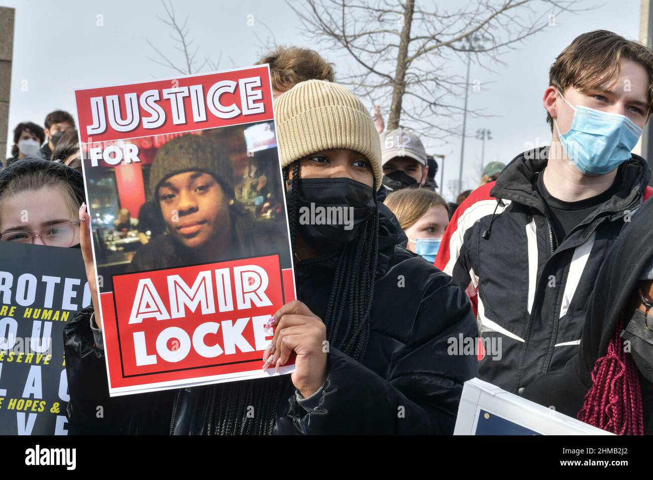 Saint Paul, Minnesota, USA. 8th Feb, 2022. Students walkout of school ...