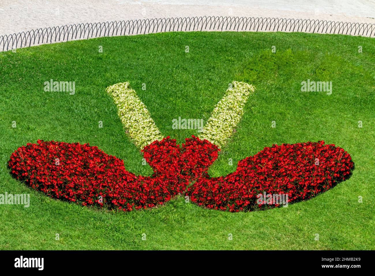 Floral golf clubs in the colors of the Italian flag, Rome Stock Photo ...