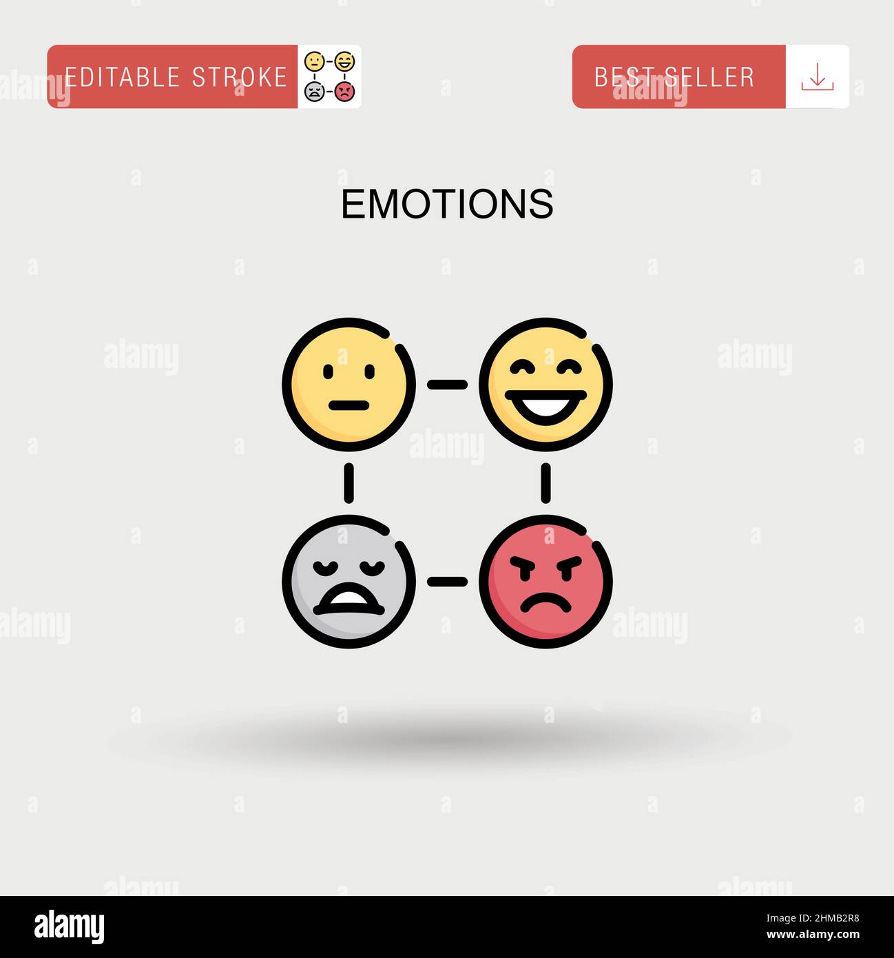 Emotions Simple vector icon Stock Vector Image & Art - Alamy