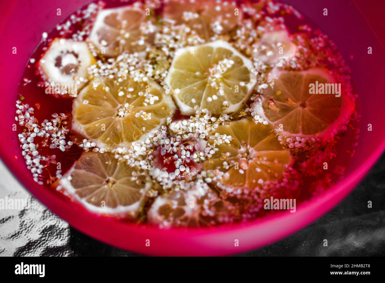 Fermentation and preparation of elderberry beverage, drink with flower ...
