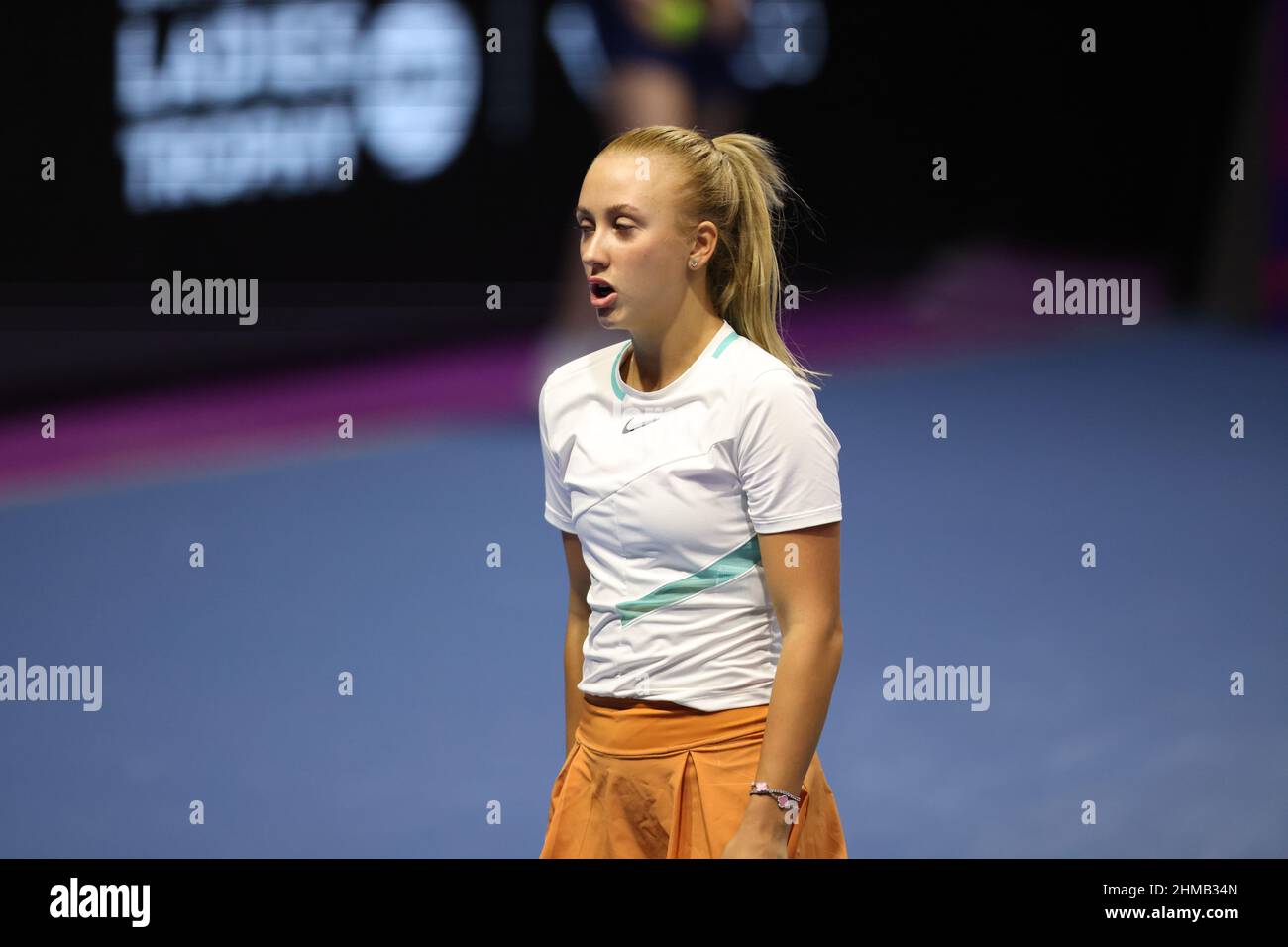 Saint Petersburg, Russia - 08 february 2022: Anastasia Potapova of ...