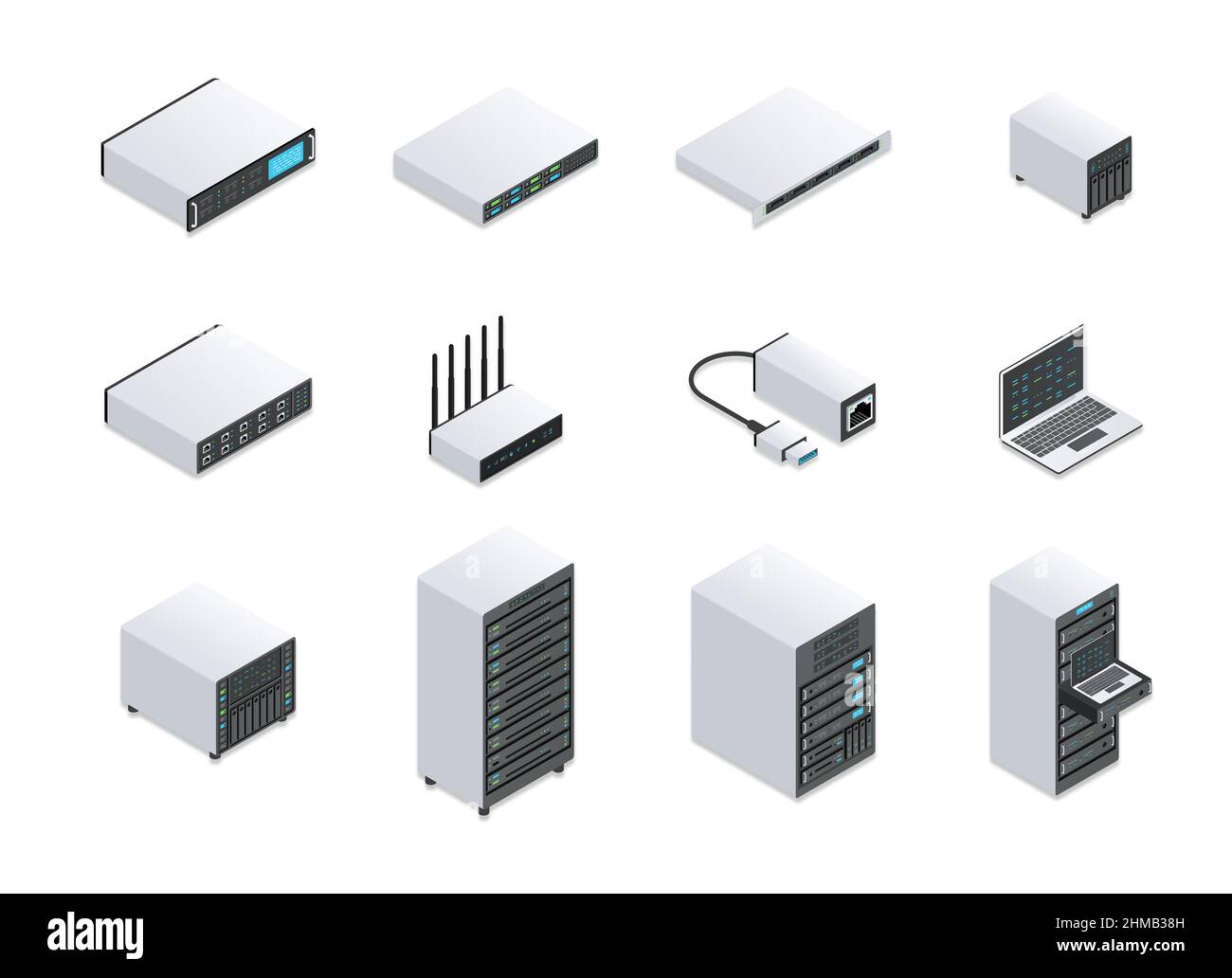 Rackmount server Stock Vector Images - Alamy
