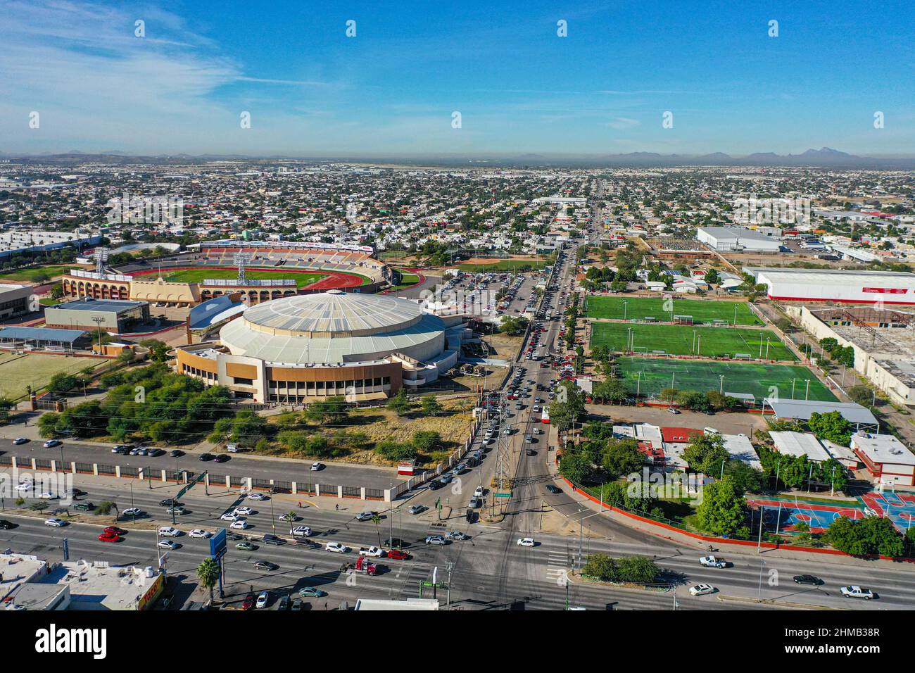 Vista aeera de Centro de Usos Multiples CUM, Villa deportiva en ...