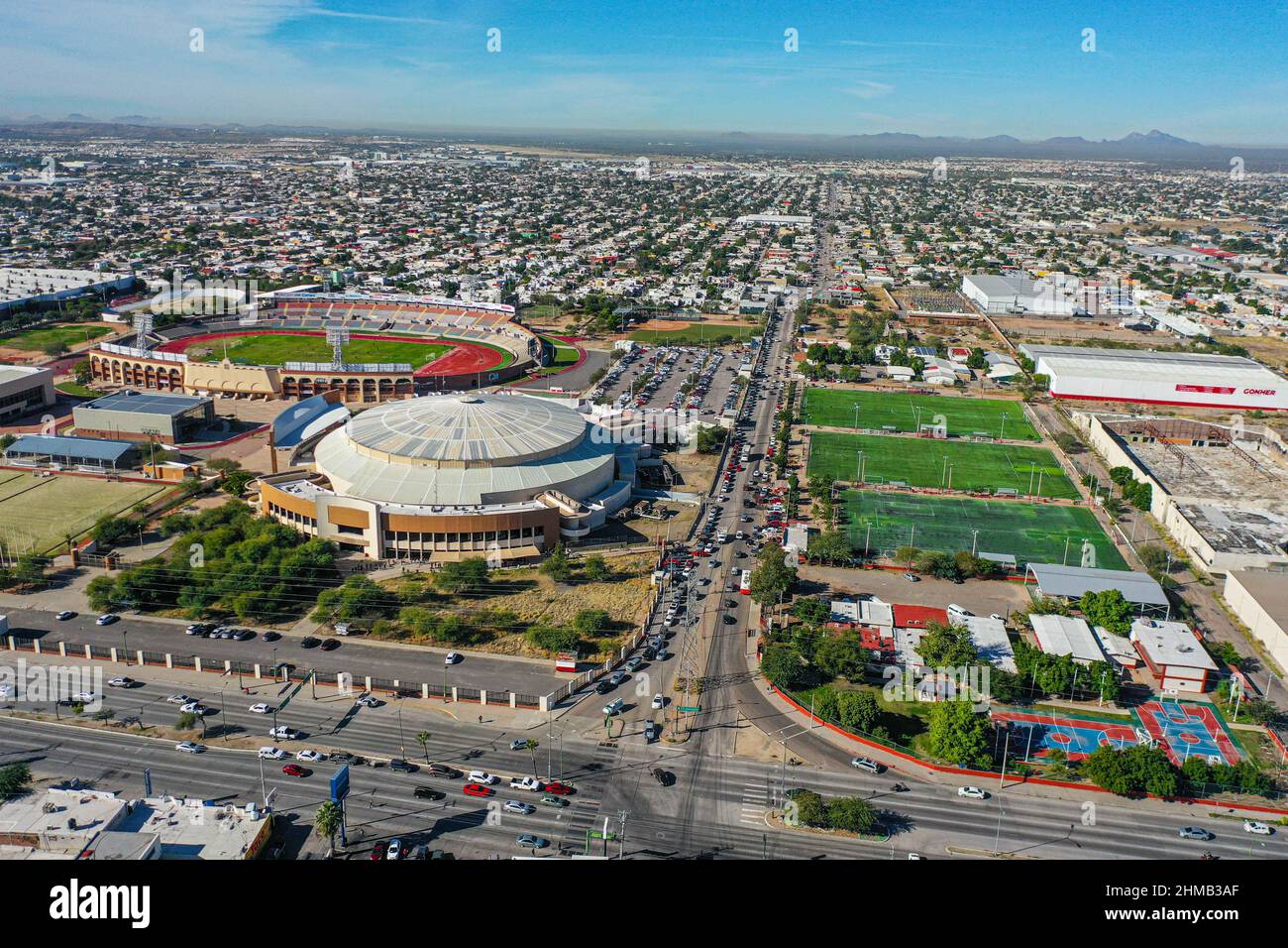 Vista aeera de Centro de Usos Multiples CUM, Villa deportiva en ...