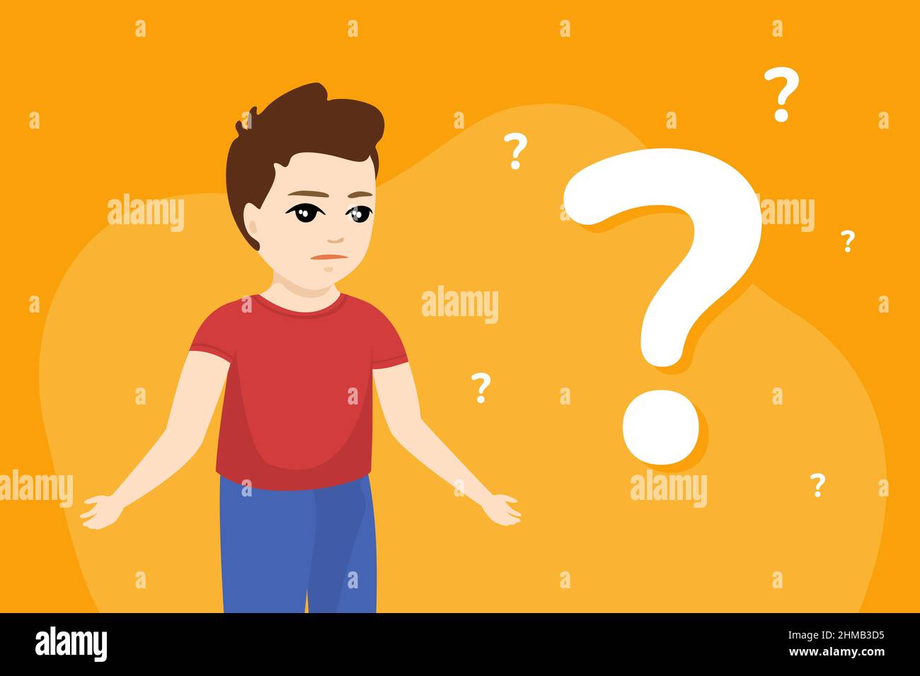 Pensive child Stock Vector Images - Alamy