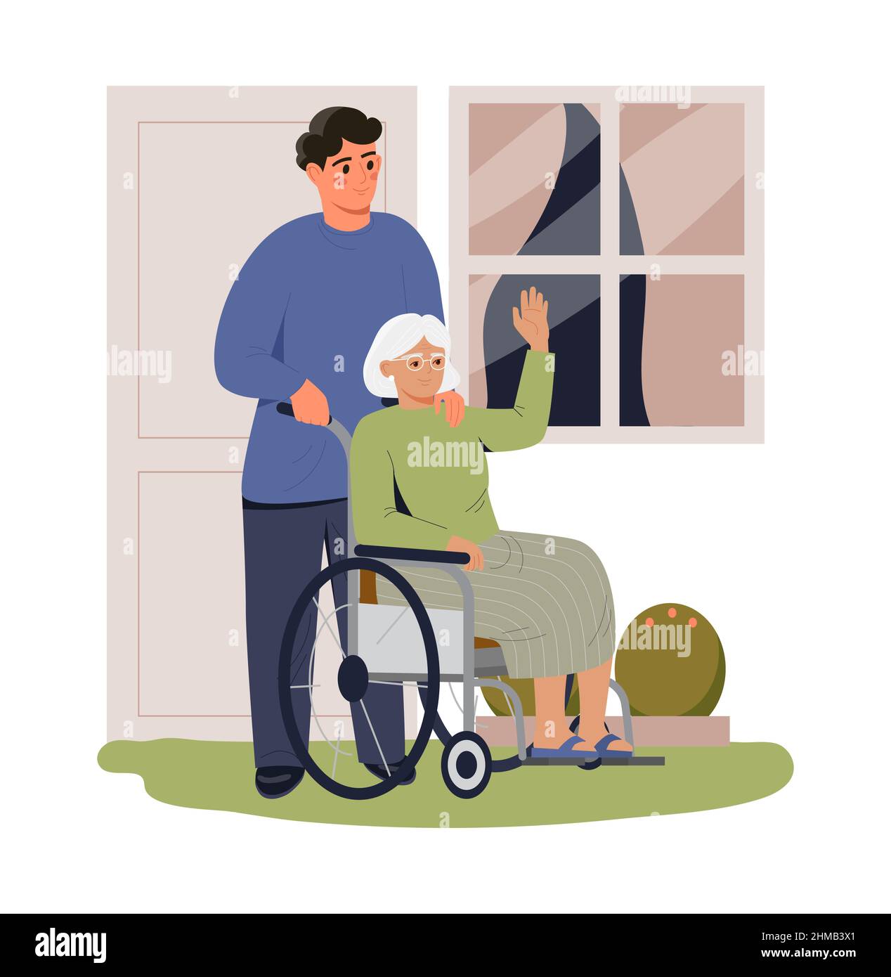 Home elderly care services Stock Vector Images - Alamy