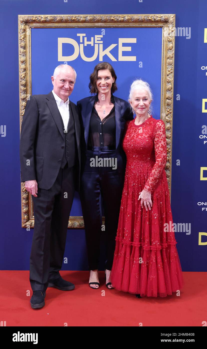 (left to right) Jim Broadbent, Nicky Bentham and Helen Mirren arrive ...