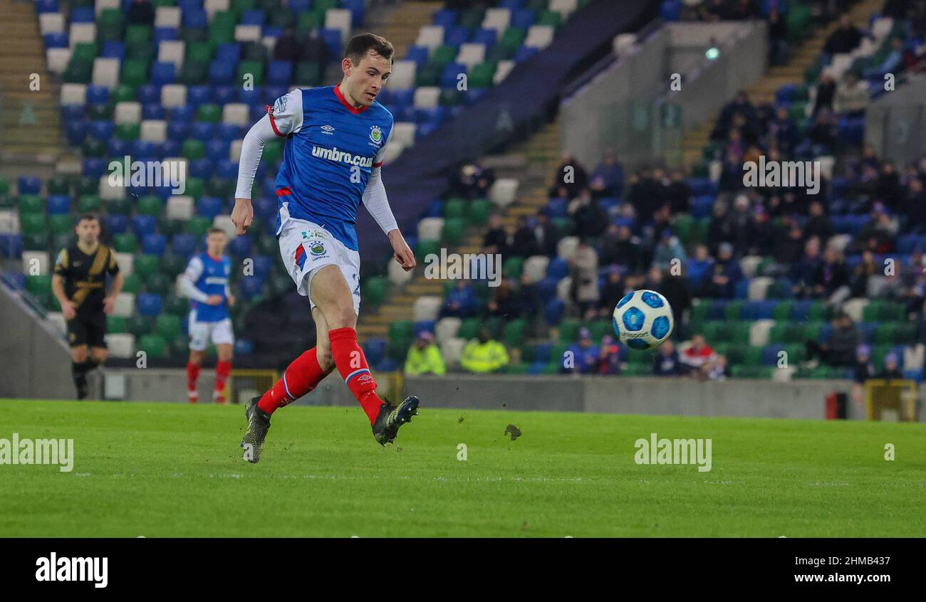 Windsor Park, Belfast, Northern Ireland, UK. 08 Feb 2022. Danske Bank ...