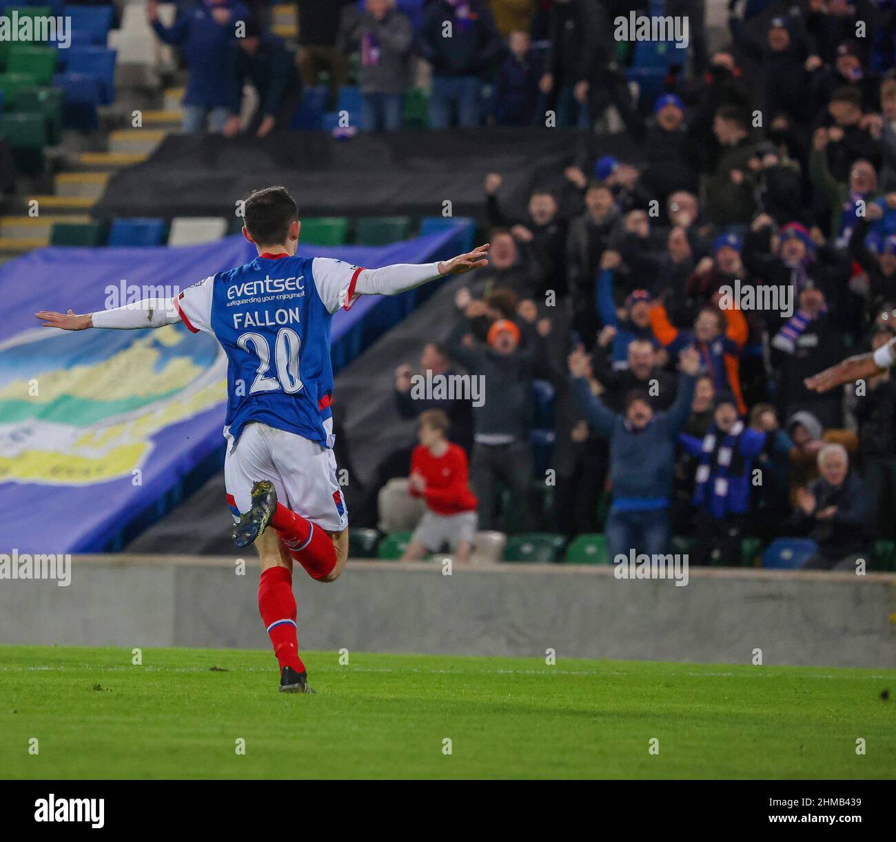 Windsor Park, Belfast, Northern Ireland, UK. 08 Feb 2022. Danske Bank ...