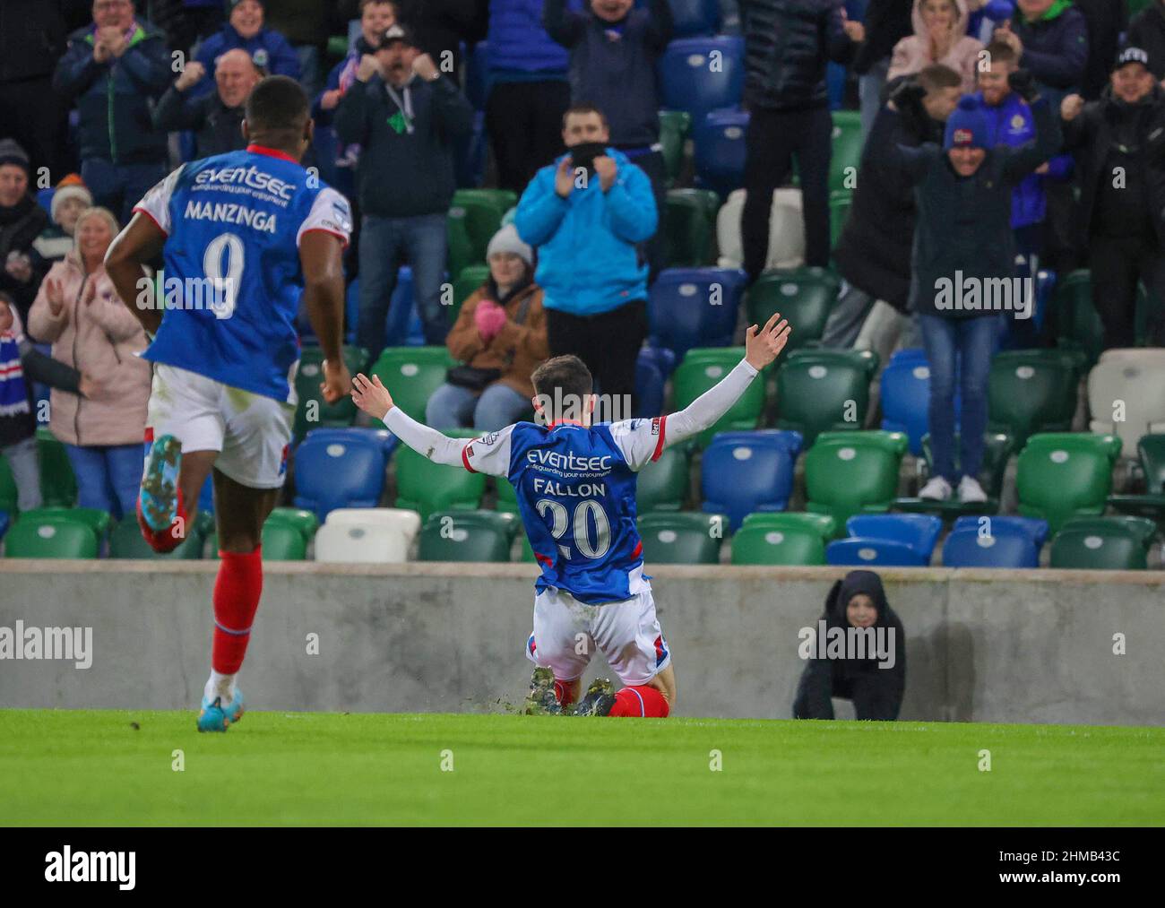 Windsor Park, Belfast, Northern Ireland, UK. 08 Feb 2022. Danske Bank ...