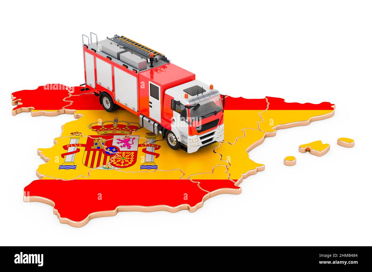 Spanish fire truck Cut Out Stock Images & Pictures - Alamy