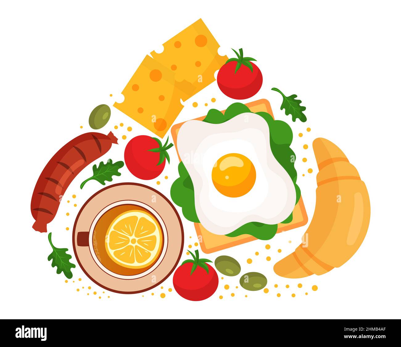 Food Breakfast set Stock Vector Image & Art - Alamy