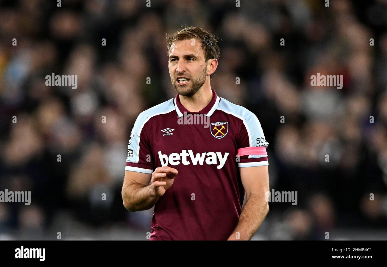 London, UK. 6th Feb, 2022. Craig Dawson (West Ham) during the West Ham ...