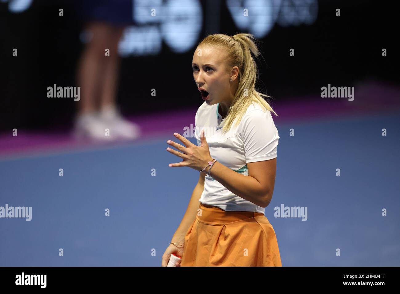 Saint Petersburg, Russia. 08th Feb, 2022. Anastasia Potapova of Russia ...