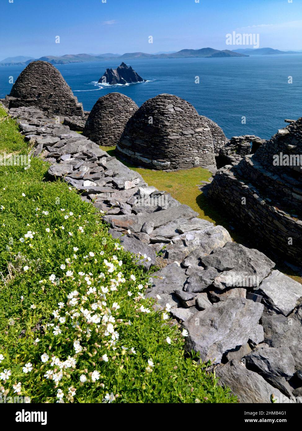 Beehive Huts at the UNESCO World Heritage site, Skellig Michael ...