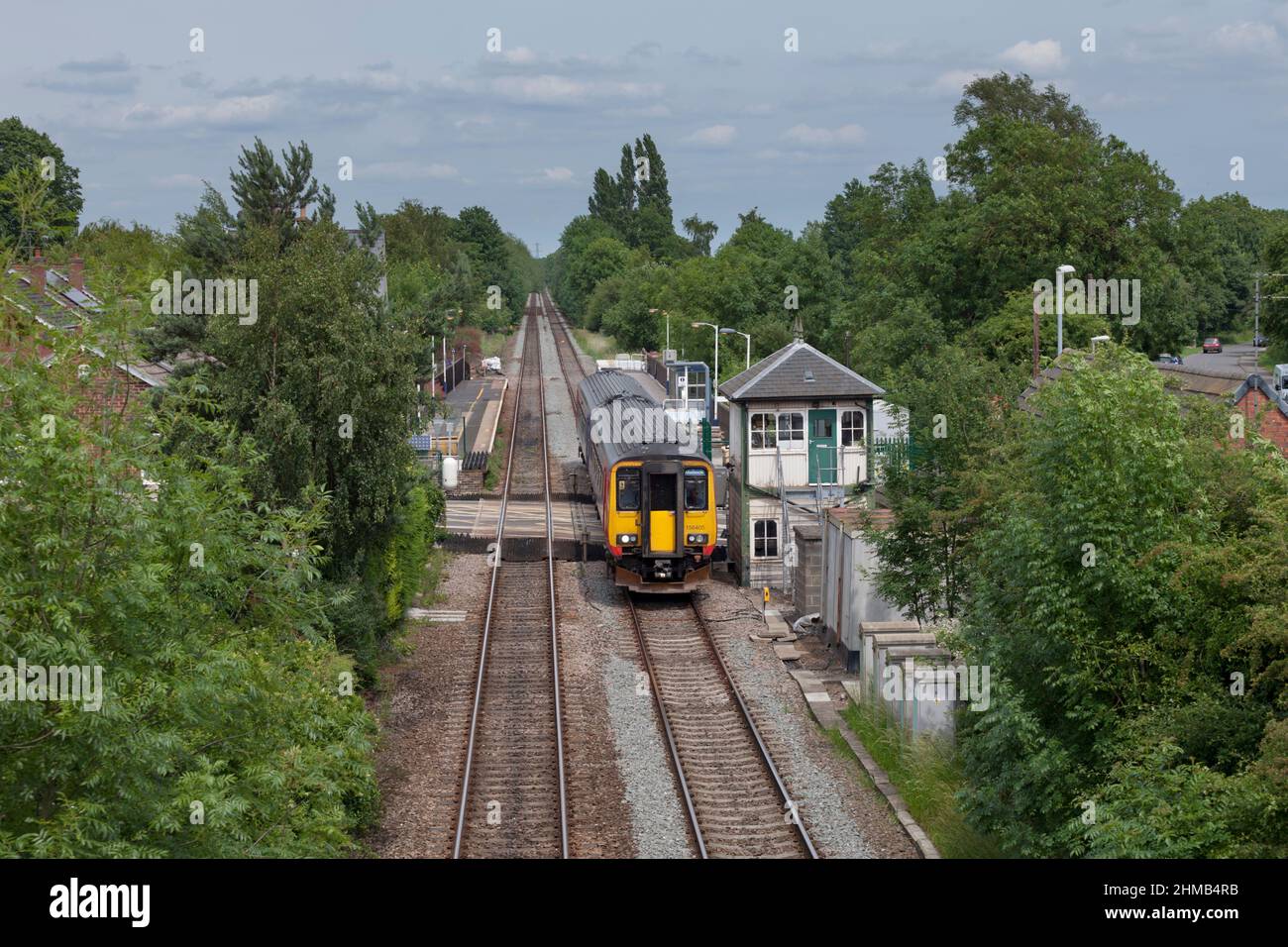 East Midlands trains class 156 sprinter train 156405 at Lowdham railway ...
