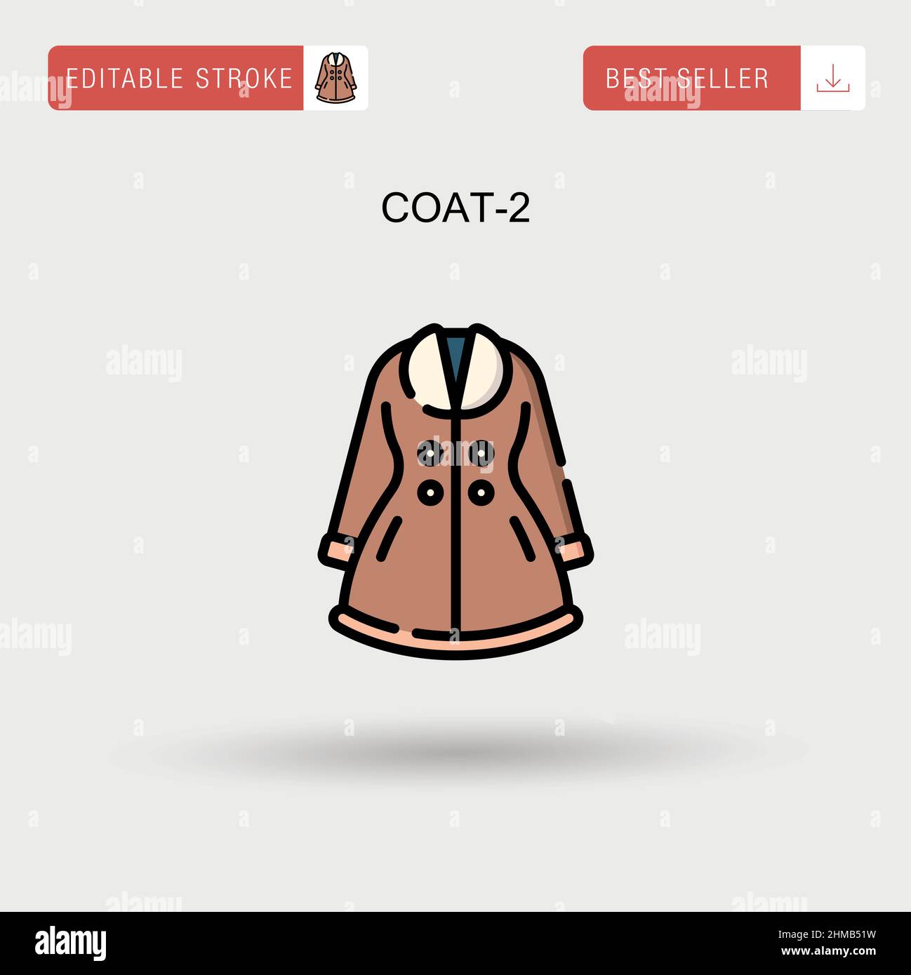 Coat-2 Simple vector icon Stock Vector Image & Art - Alamy