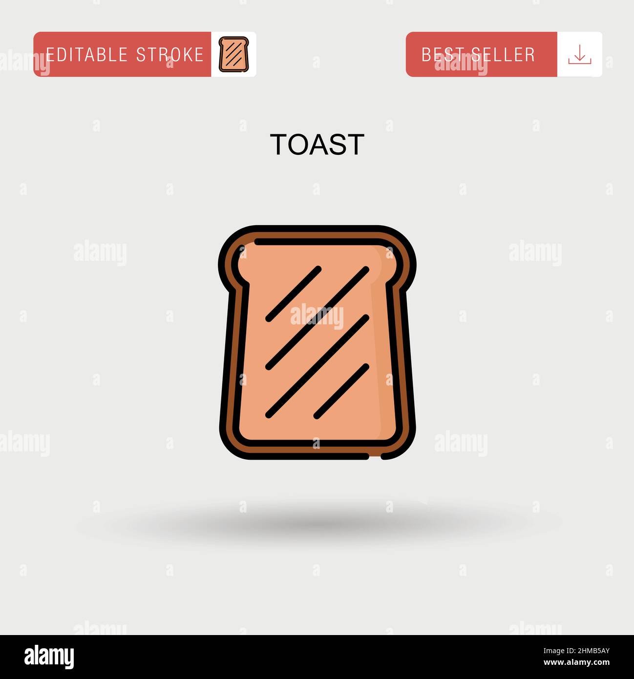 Toast icon Stock Vector Images - Alamy