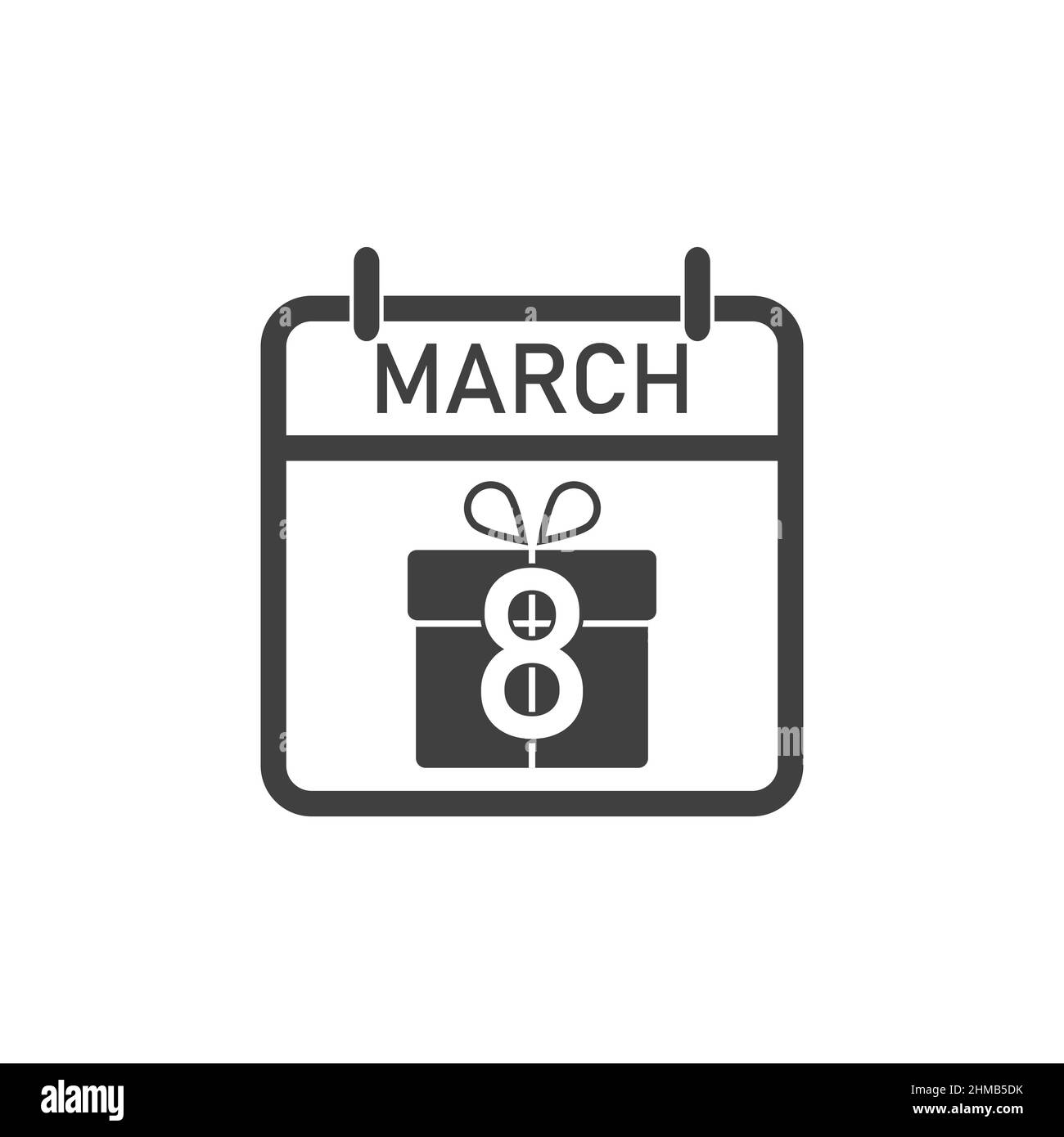 Calendar icon for March 8. March 8 on a white background Stock Vector ...