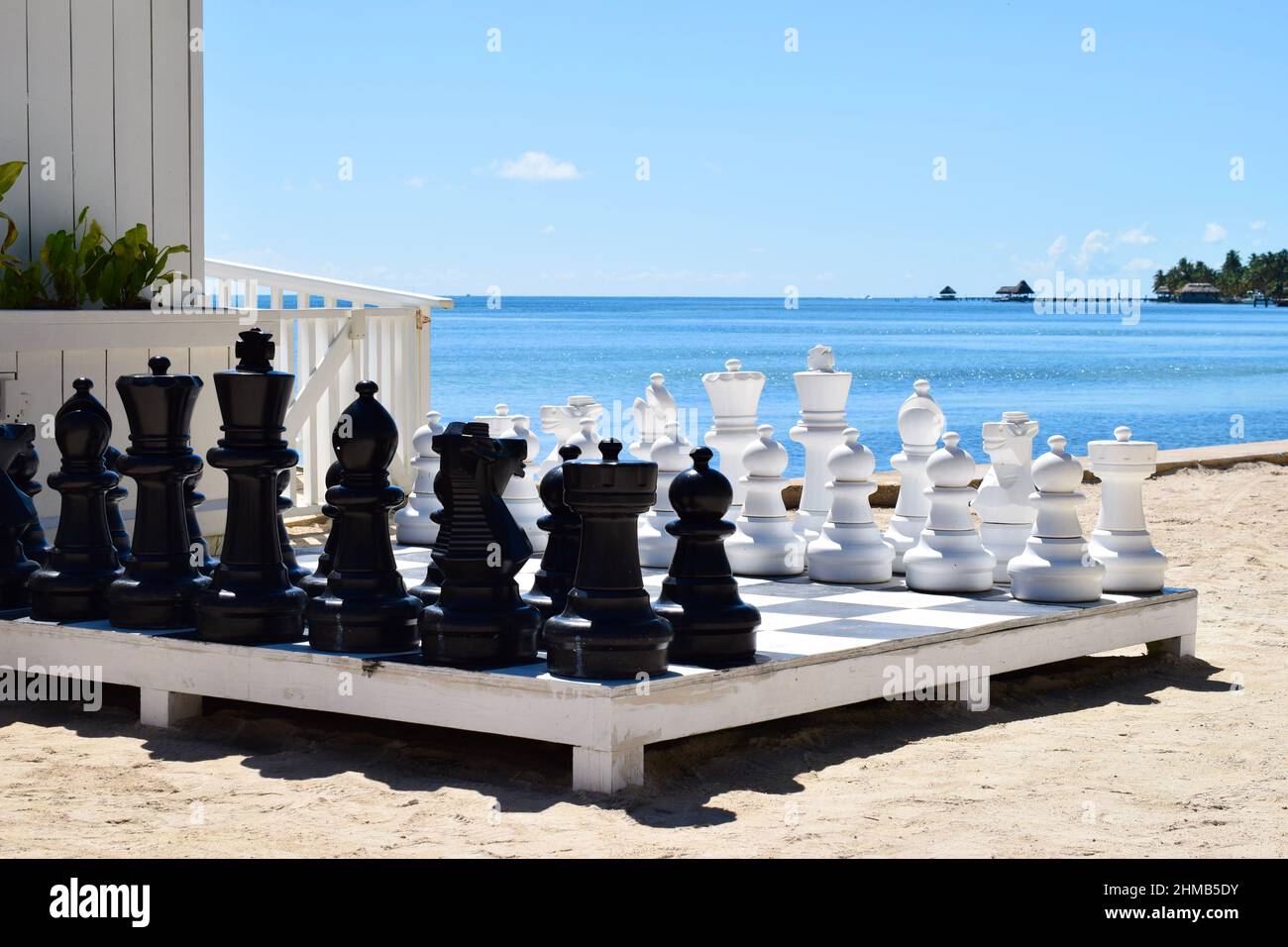 A chess game on the beach at a beach resort on the east coast of San ...