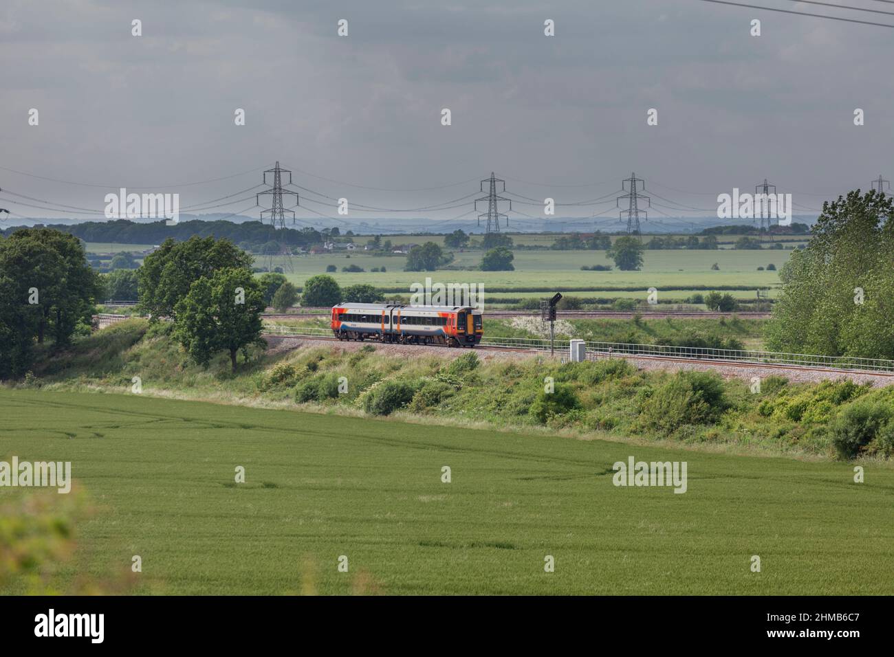 East Midlands trains class 158 express sprinter train passing Allington ... East Midlands trains class 158 express sprinter train passing Allington ...