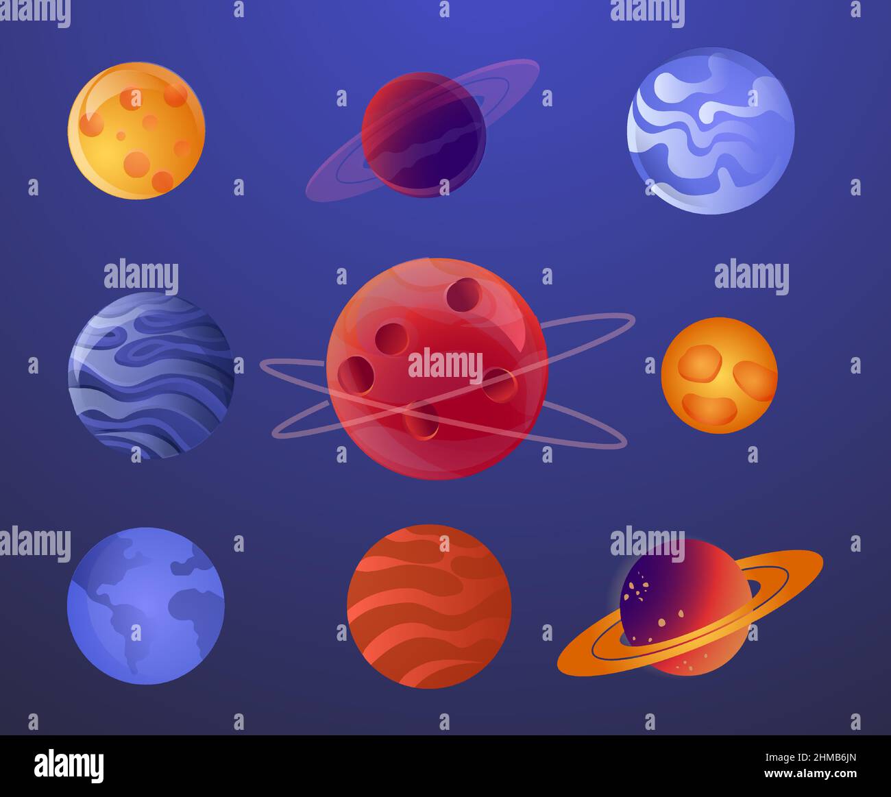 Set of realistic planets Stock Vector Image & Art - Alamy
