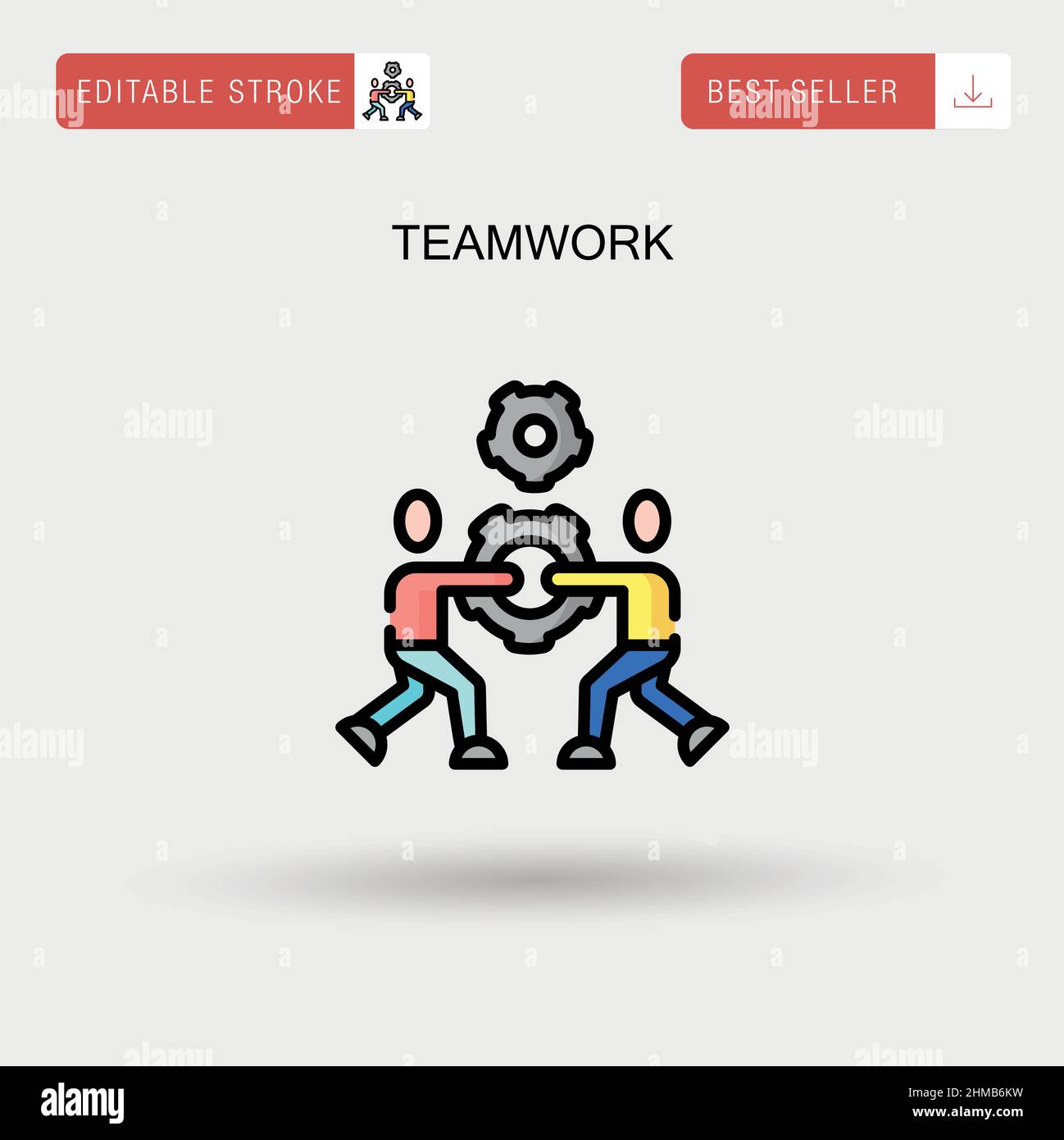 Teamwork Simple vector icon Stock Vector Image & Art - Alamy