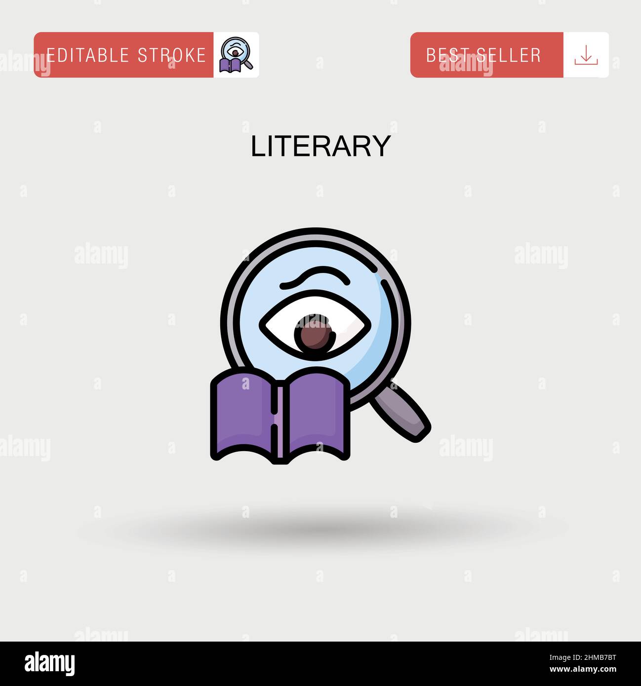 Literary Simple vector icon Stock Vector Image & Art - Alamy