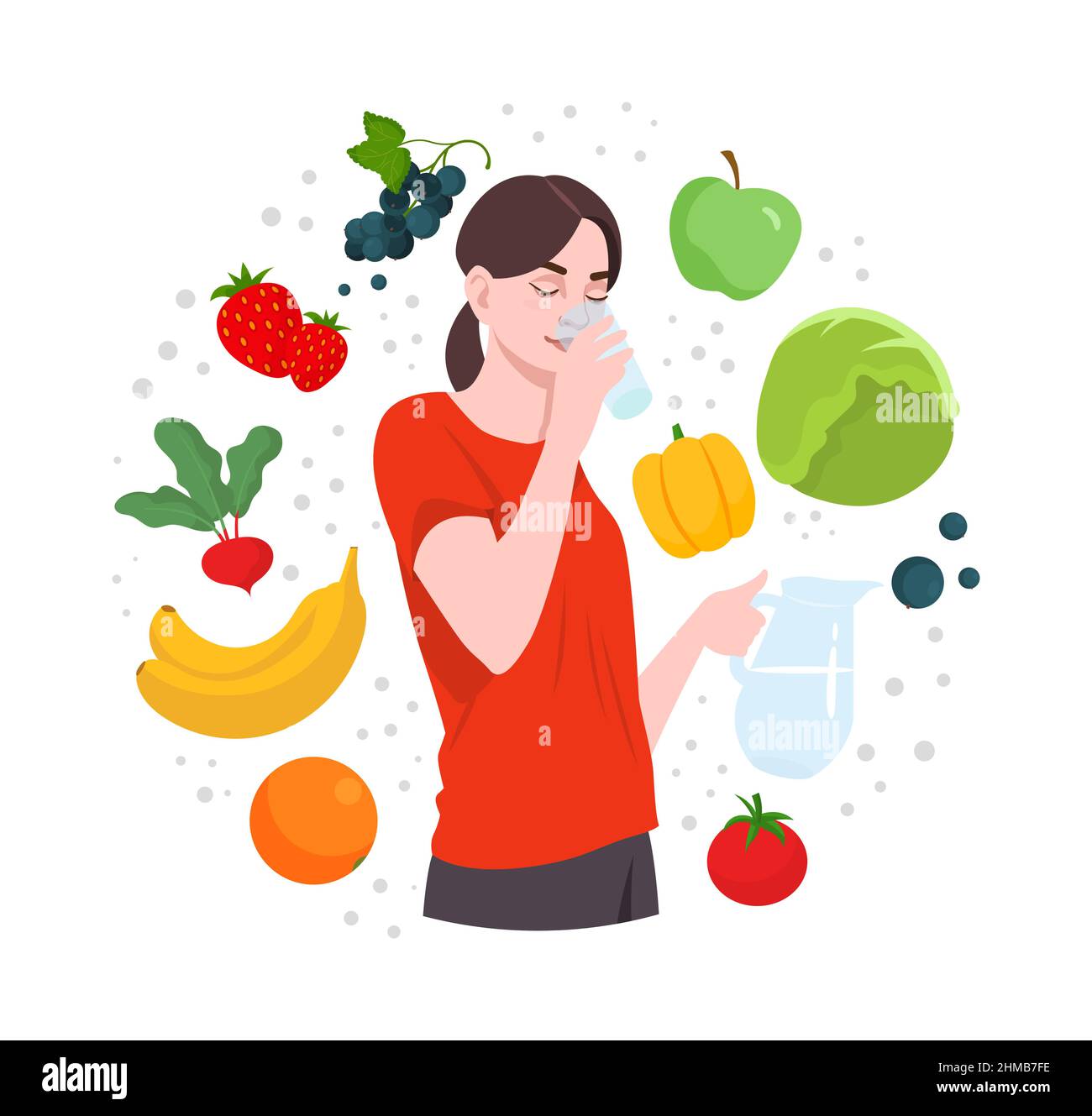Diet or healthy food abstract concept Stock Vector Image & Art - Alamy