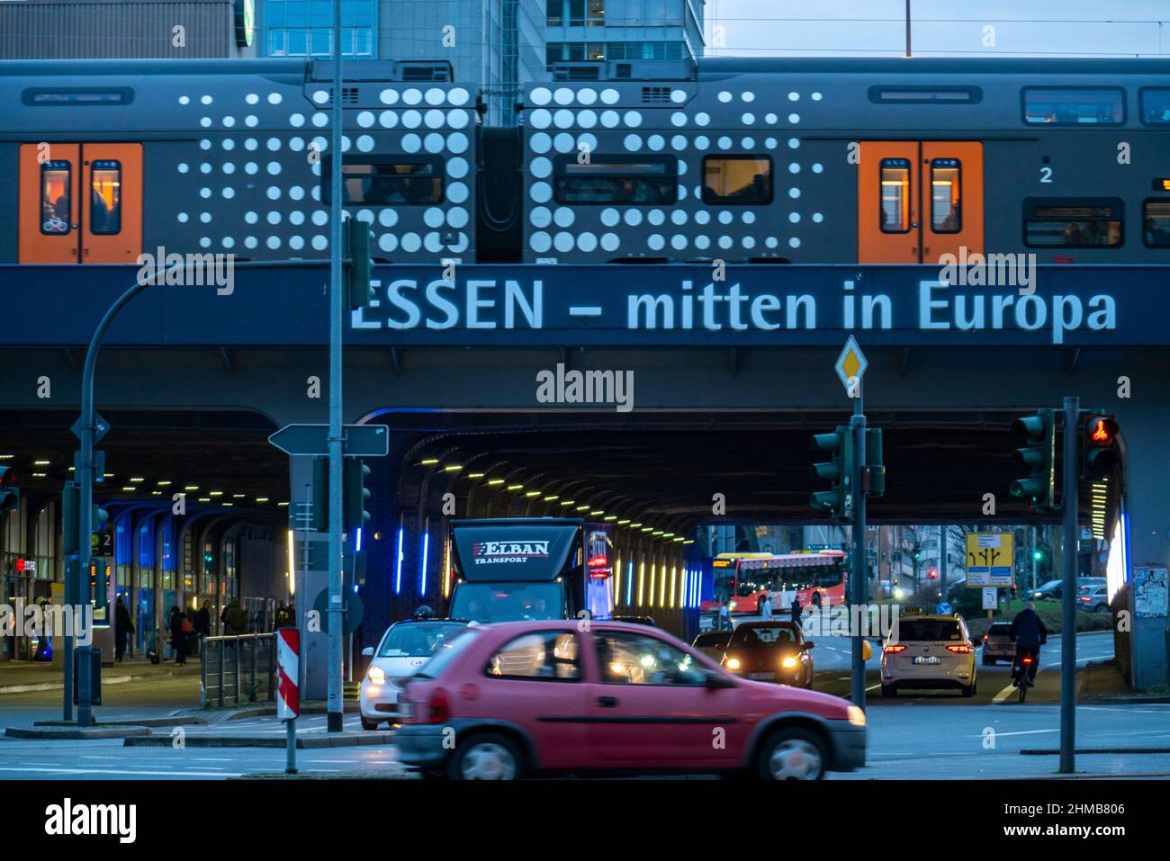 Essen main station, RRX local train, road subway, bus station, stops in ...