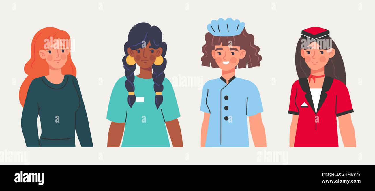Set of women of different professions Stock Vector Image & Art - Alamy