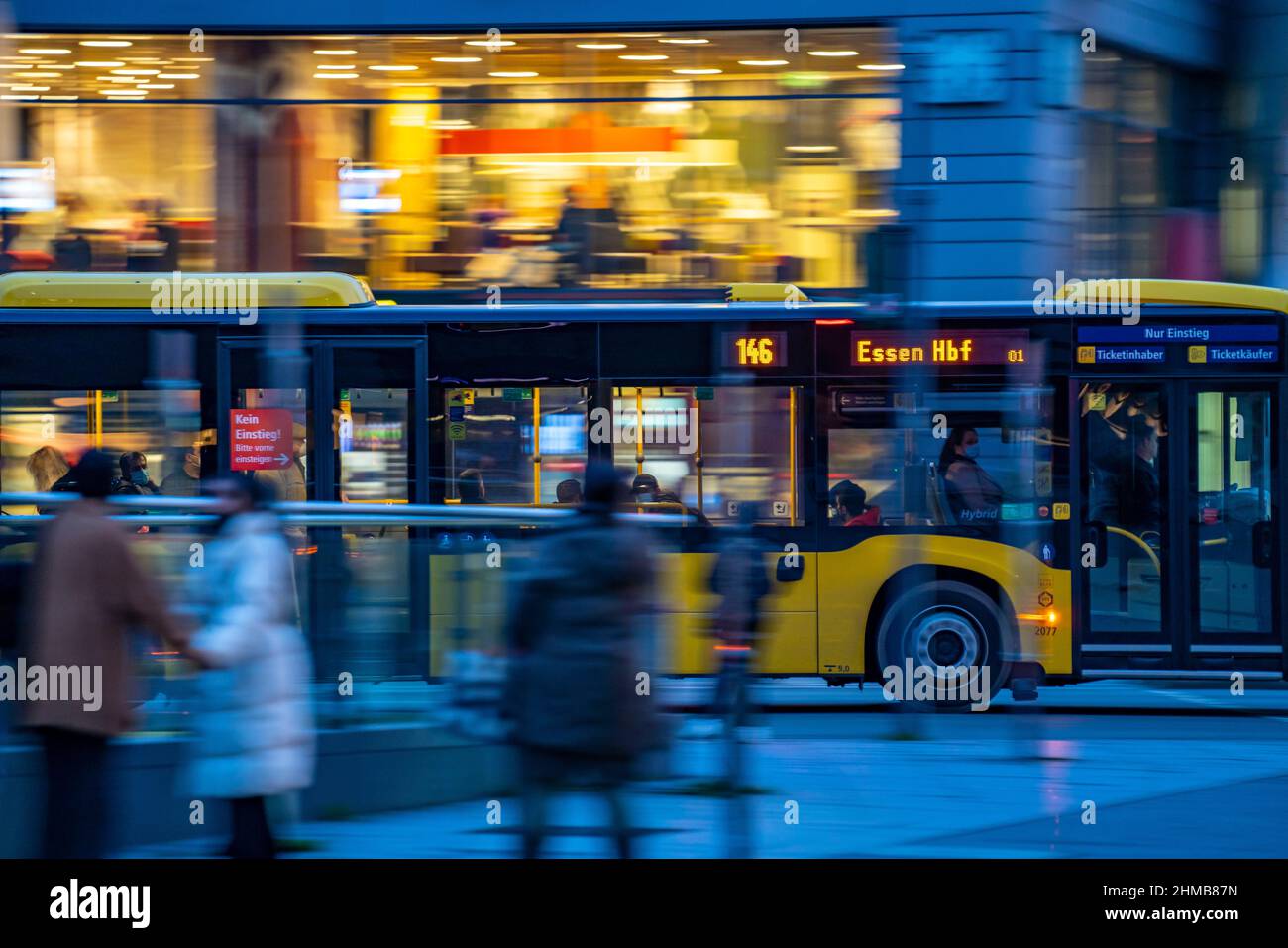 Essen main station, bus station, bus station, in Essen, NRW, Germany ...