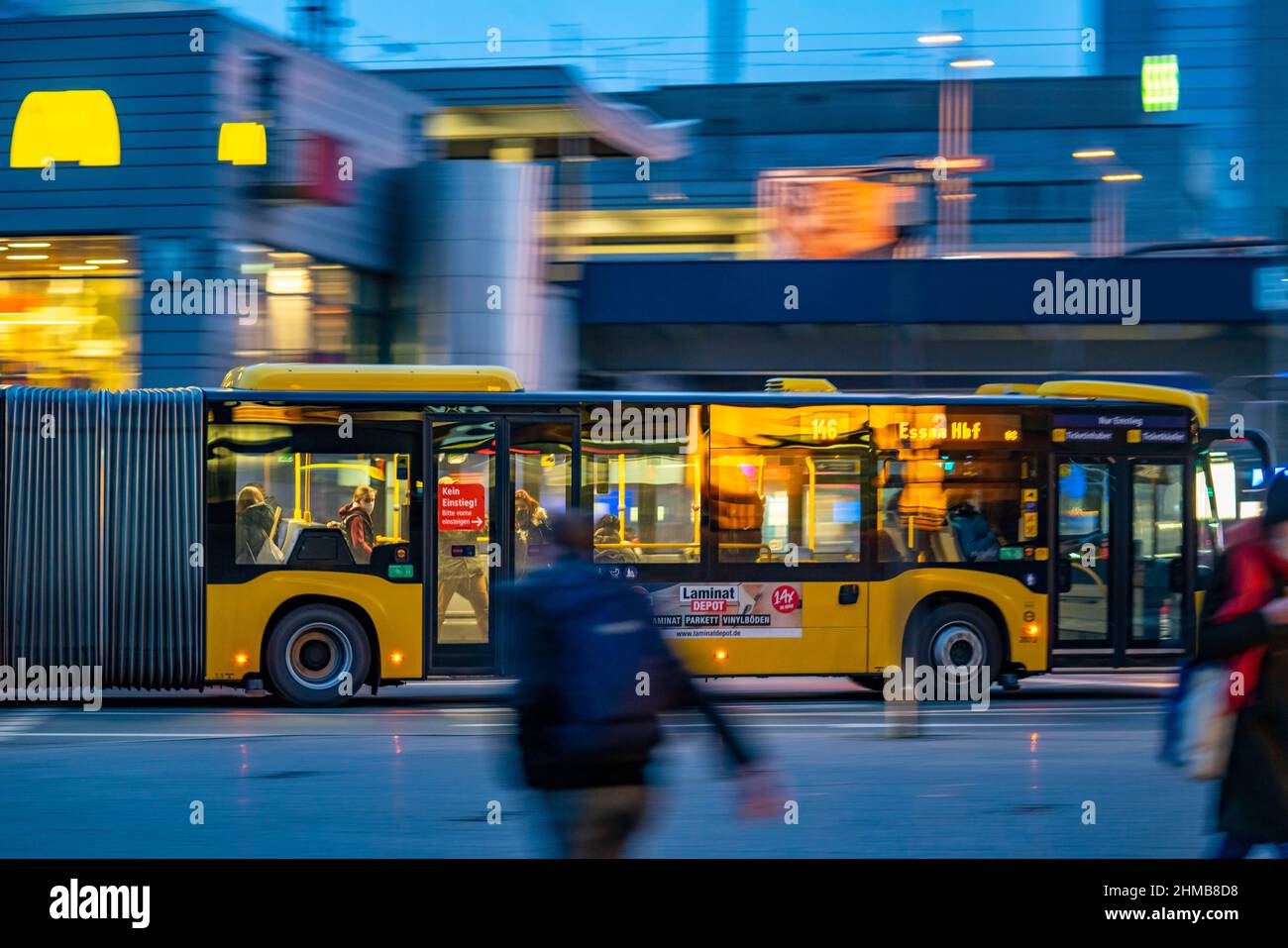 Essen main station, bus station, bus station, in Essen, NRW, Germany ...