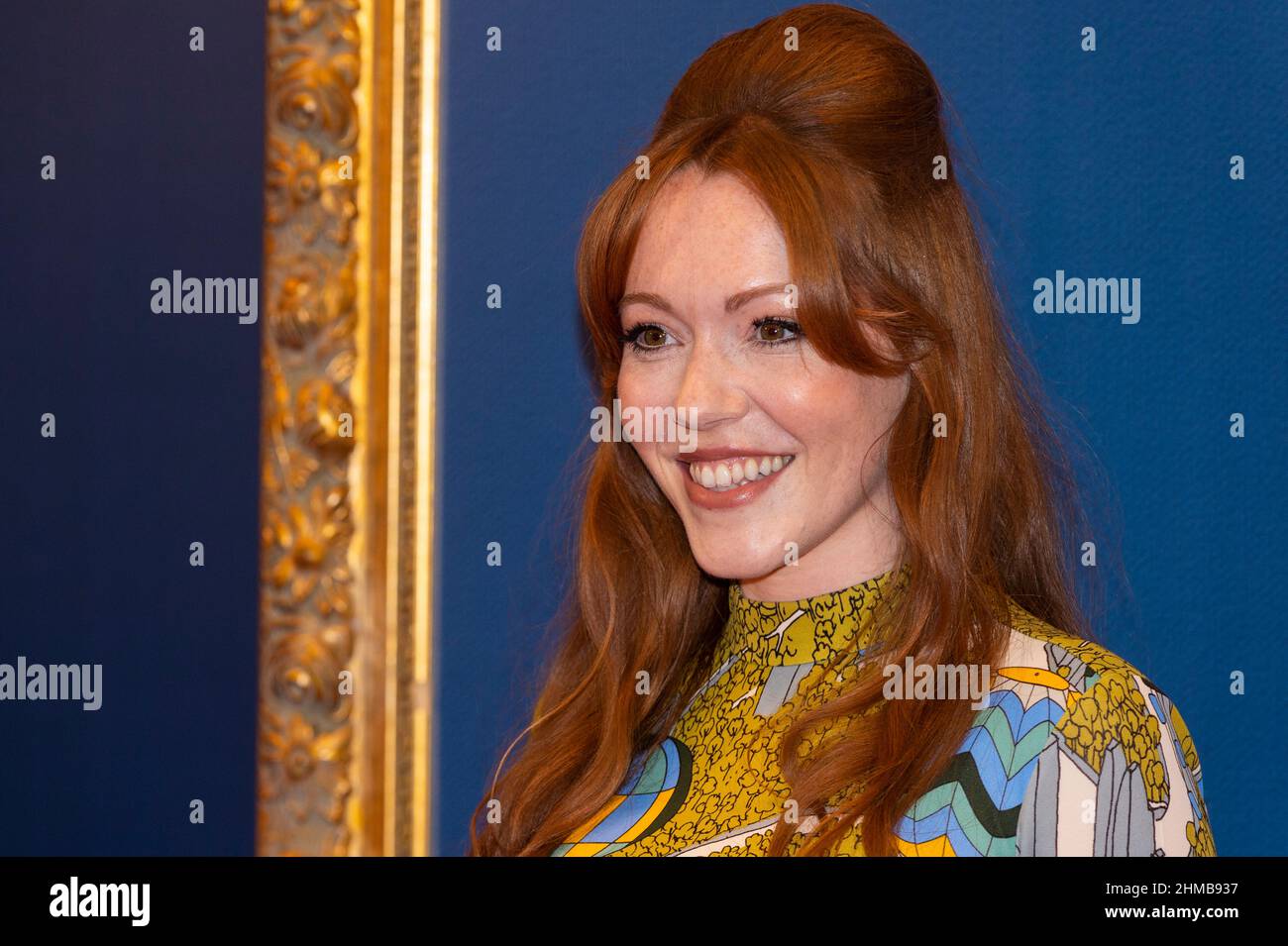 London, UK. 8 February 2022. Charlotte Spencer (as Pammy) at the UK ...
