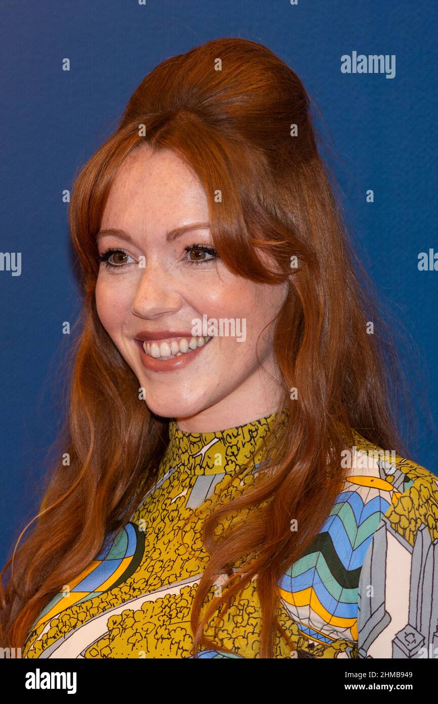London, UK. 8 February 2022. Charlotte Spencer (as Pammy) at the UK ...