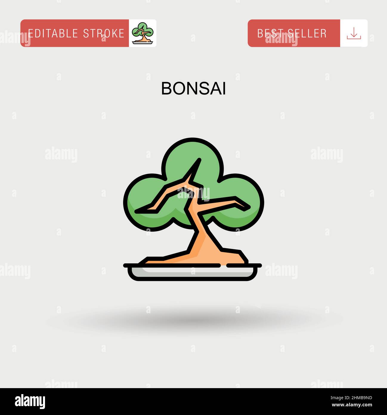 Bonsai tree decorative japanese Stock Vector Images - Alamy