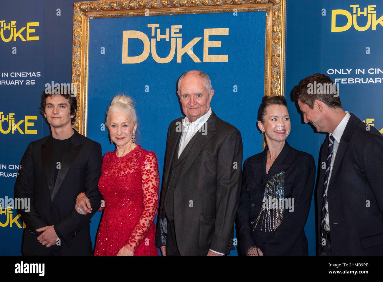 London, UK. 8 February 2022. The main cast at the UK Premiere of the ...