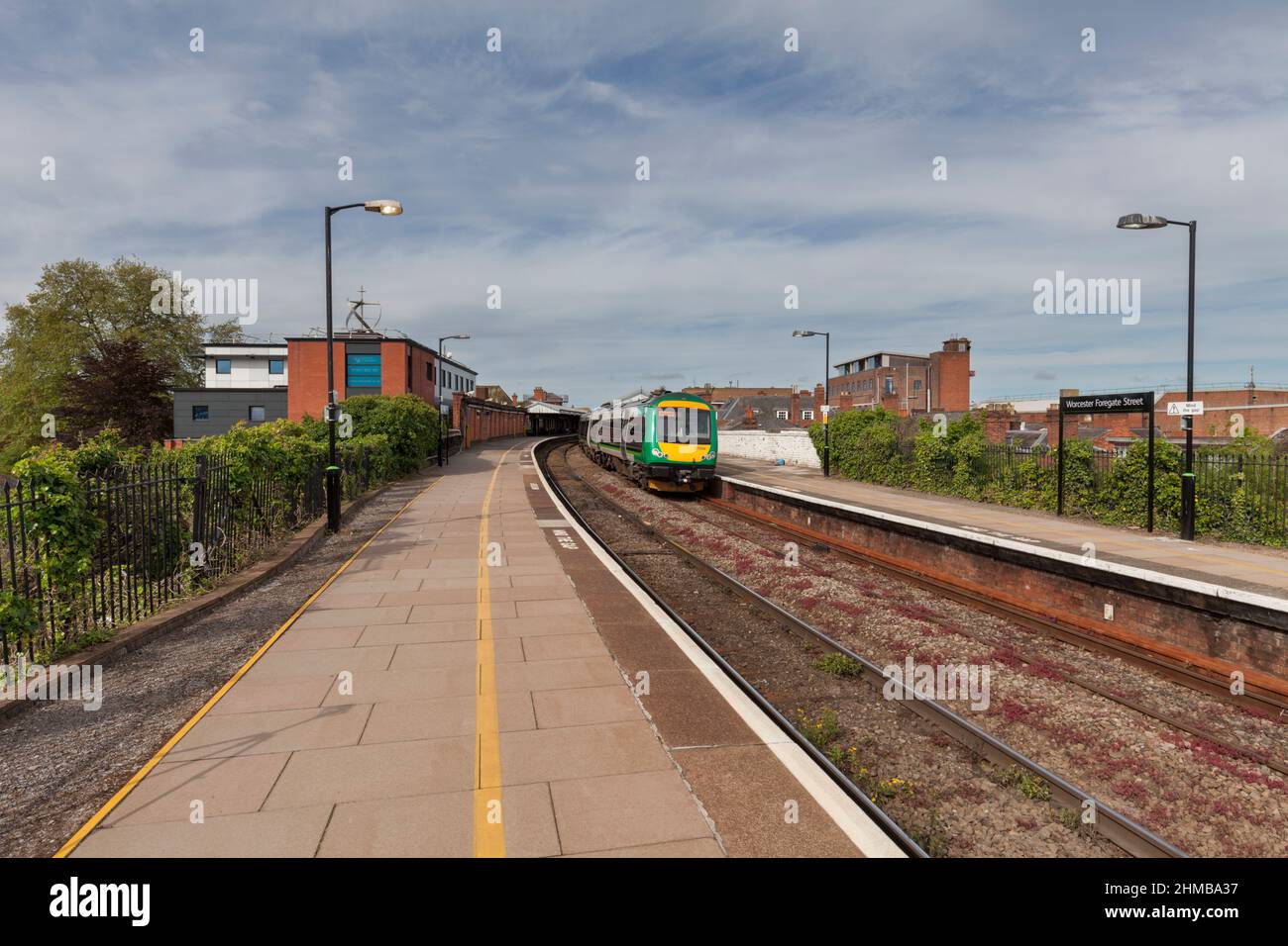 West Midlands railway class 172 Bombardier Turbostar train at Worcester ...