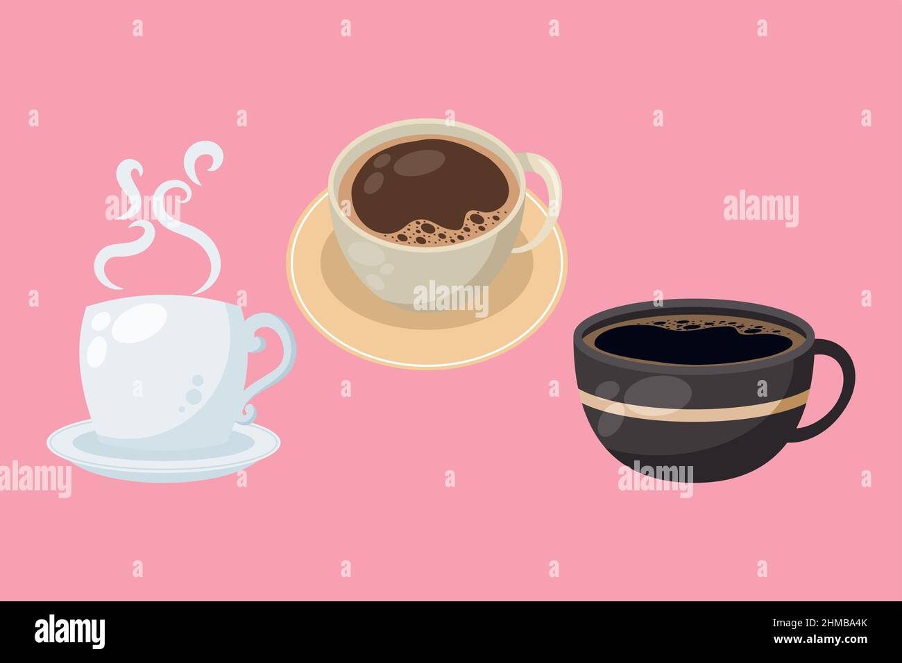 three good morning coffee cups icons Stock Vector Image & Art - Alamy