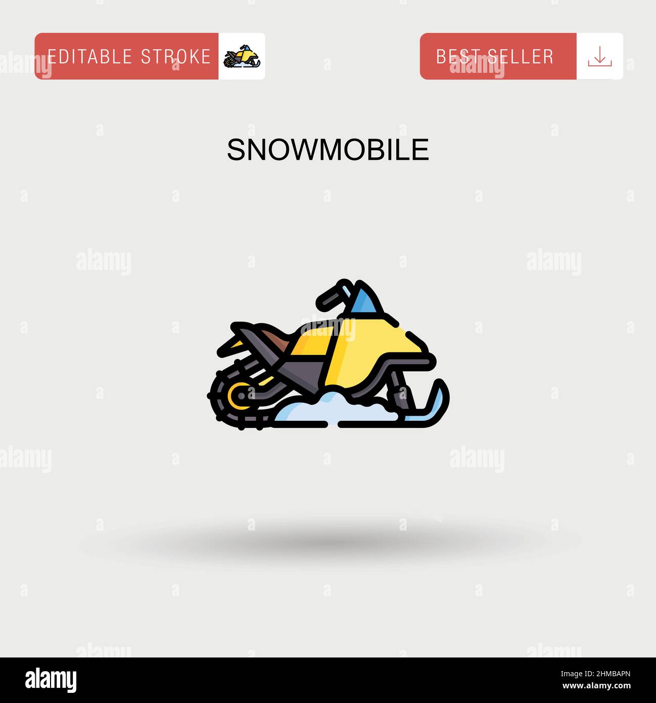 Snowmobiling action and speed Stock Vector Images - Alamy