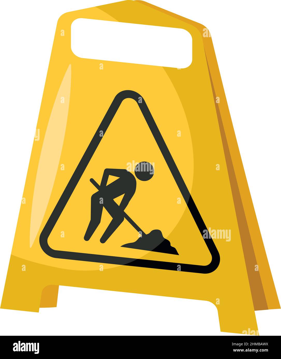 under construction yellow signal icon Stock Vector Image & Art - Alamy