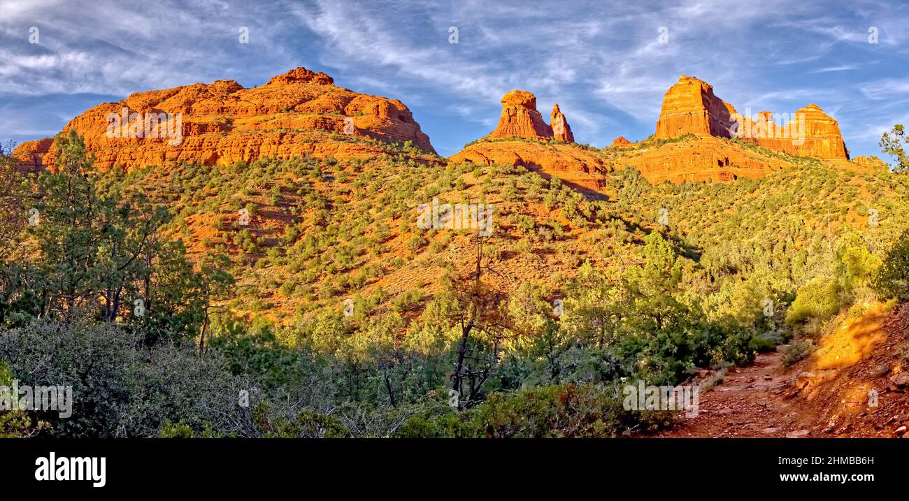 Mitten Ridge Panorama. A composite panorama of Mitten Ridge in Sedona ...