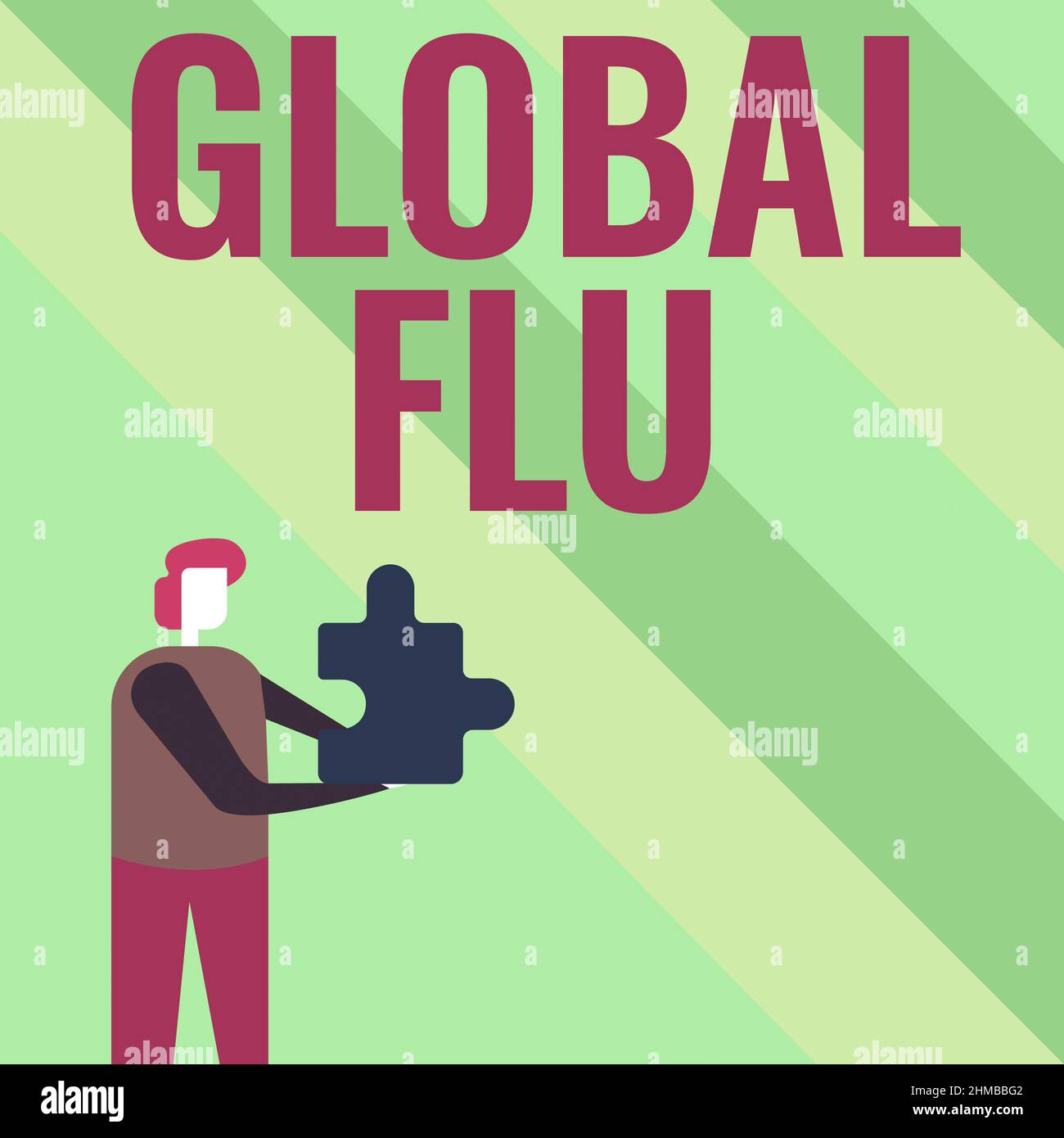 Text sign showing Global Flu. Business idea Common communicable illness ...