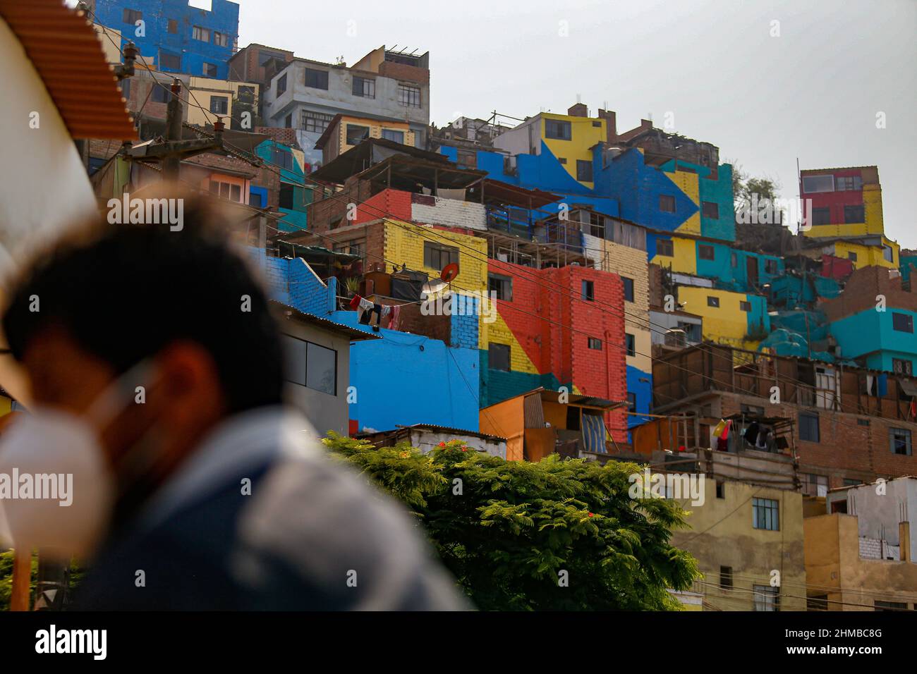 Lima, Peru. 08th Feb, 2022. The "Leticia" settlement on the slopes of ...