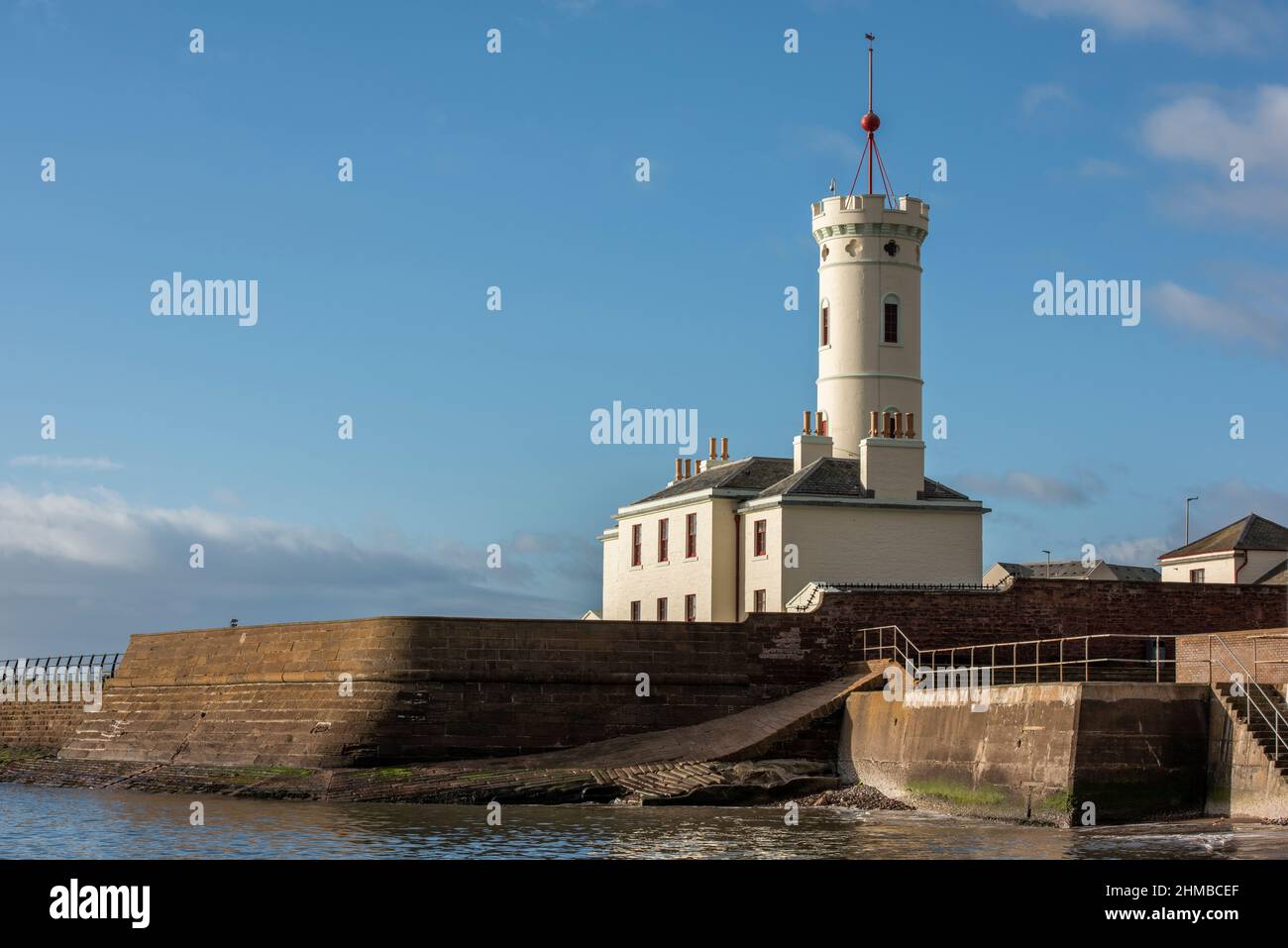 The Signal Tower Museum by Arbroath harbour, Angus, Scotland Stock ...