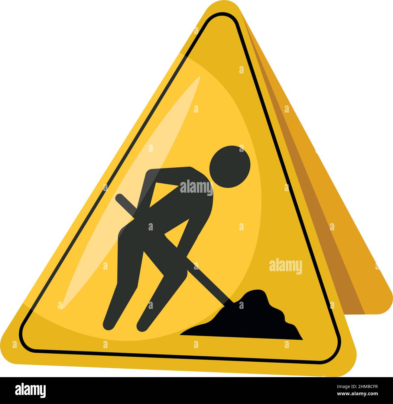under construction triangle signal icon Stock Vector Image & Art - Alamy